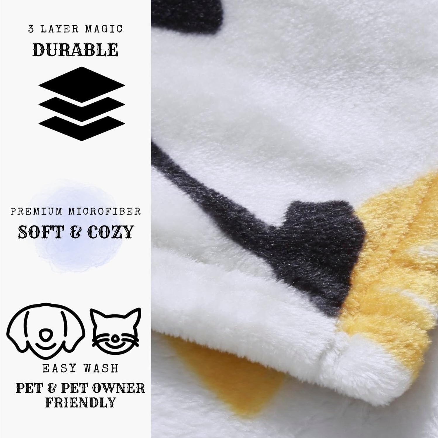 DaDa Bedding Soft Lightweight Fleece Throw Blanket, Yellow Fleur Flora ...